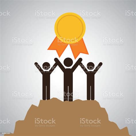 Flat Illustration About Achievement Design Stock Illustration