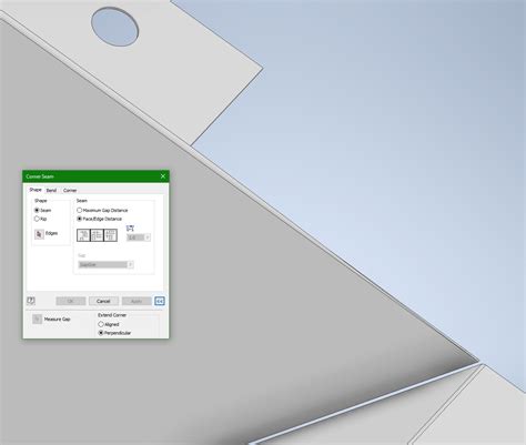 Solved Sheet Metal Corner Seam Extending A Face That Already Has A Flange Autodesk Community