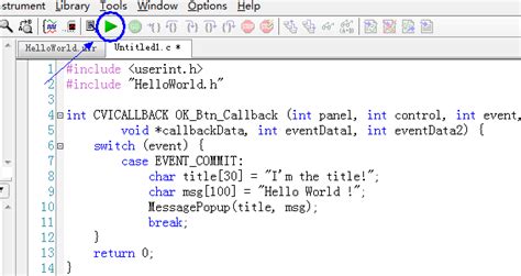 Labwindowscvi基础教程 1 Helloworld Bylyfinglabwindows Cvi基础教程 Csdn博客