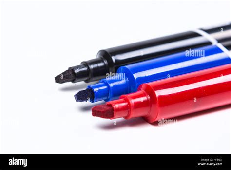 Permanent Chisel Tip Marker Isolated On White Background Stock Photo Alamy