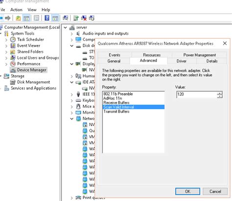Wireless Dropping Change Your Scan Valid Interval TCAT Shelbyville ITIM