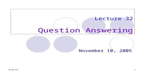Ppt Lecture 32 Question Answering Dokumentips