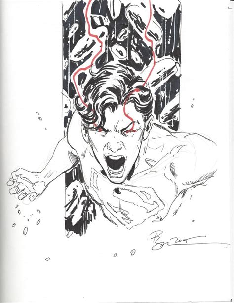 Superboy Prime Comic Art Marvel Comics Vintage Comic Art Marker Art