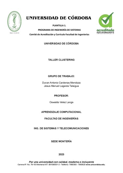 taller clustering para la clasificacion de texto ejercicios de