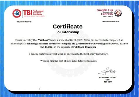 Vaibhavi Tiwari On Linkedin Thrilled To Have Completed My Full Stack Developer Internship At Tbi