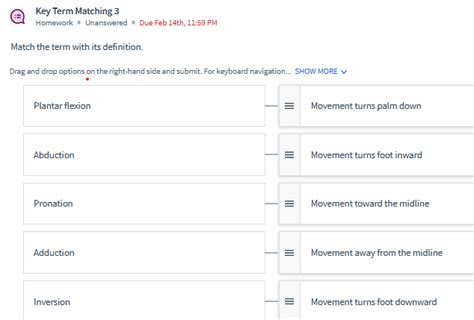 Solved Match The Term With Its Definition Drag And Drop
