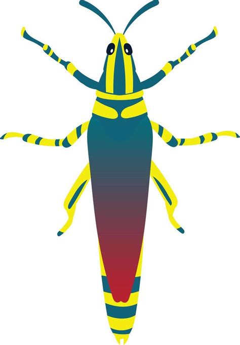 Grasshopper Top View 2d Illustration 11505565 Vector Art At Vecteezy