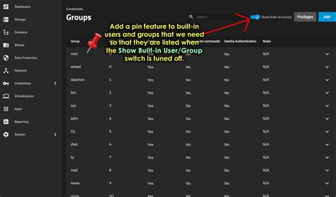 Add A Pin Feature Feature Requests Truenas Community Forums