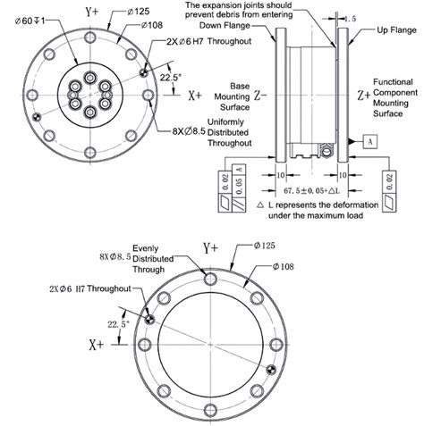 6 Axis Force Torque Sensor 100 500 Nm