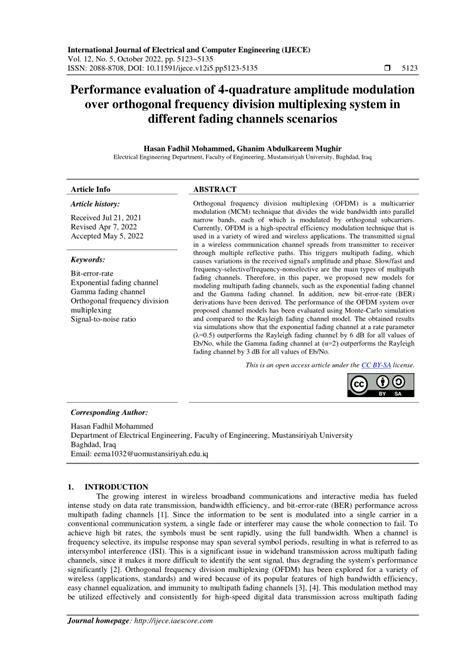 Pdf Performance Evaluation Of 4 Quadrature Amplitude Modulation Over