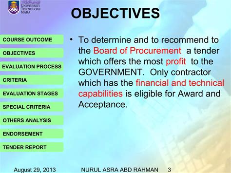 Tender Evaluation Procedure Ppt