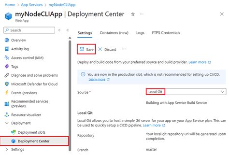 Deploy From A Local Git Repository Azure App Service Microsoft Learn
