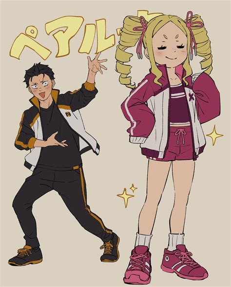 Natsuki Subaru And Beatrice Re Zero Kara Hajimeru Isekai Seikatsu Drawn By Iwamushi Danbooru