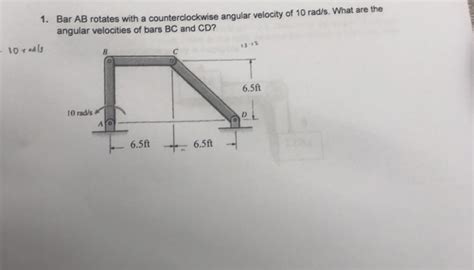 Solved Bar AB Rotates With A Counterclockwise Angular Chegg