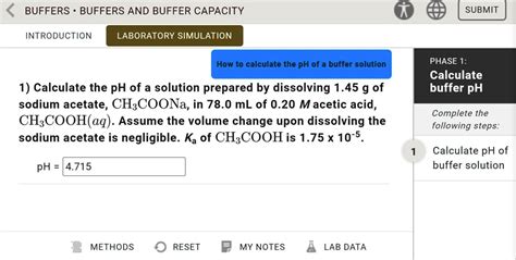 SOLVED: Please help. Calculate the pH of a solution prepared by dissolving 1.45 g of sodium ...