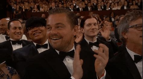Leonardo Dicaprio Clapping  By The Academy Awards Find And Share On