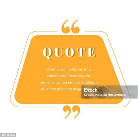 빈 프레임 벡터 템플릿을 인용합니다 주황색 그라데이션 음성 버블입니다 인용 인용 텍스트 상자 디자인 메시지 코멘트 메모에 대한 둥근 가장자리 빈 텍스트 박스 배경 사다리꼴