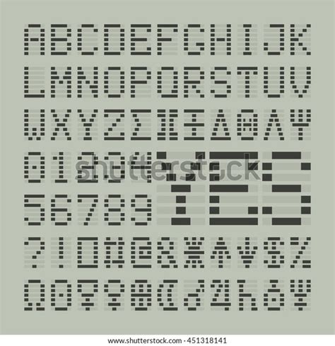 Led Digital Font Letters Numbers Planets 스톡 벡터로열티 프리 451318141