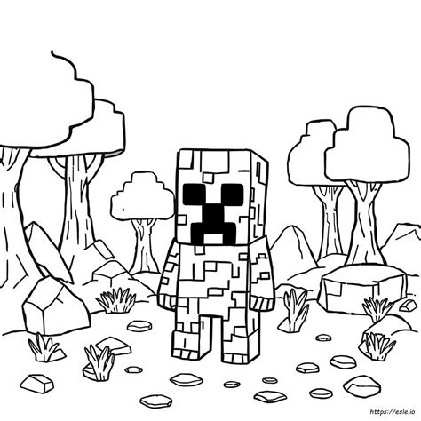 Creeper Kleurplaat Kleurplaat