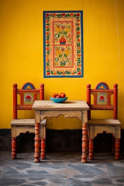 Premium Ai Image Small Cute Table And Chair Set In The Room