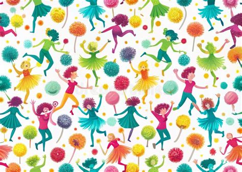 Cheerleader Pattern Seamless Stock Illustrations 100 Cheerleader Pattern Seamless Stock