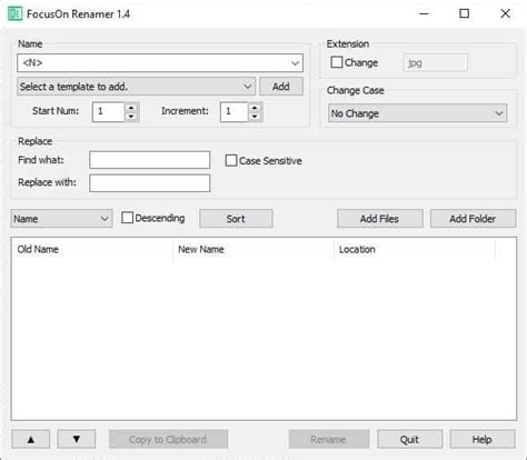Focuson Renamer Is A Simple And Free Batch File Renaming Tool For