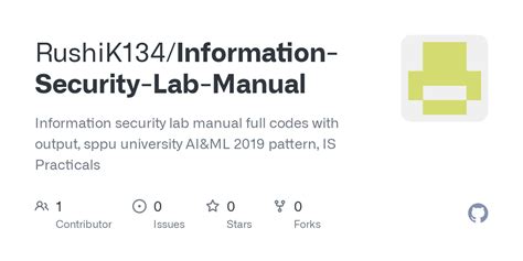 github rushik134 information security lab manual information