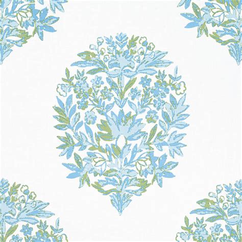 Ridgefield Green And Spa Blue F914323 Collection Canopy From Thibaut Thibaut Fabric Hand