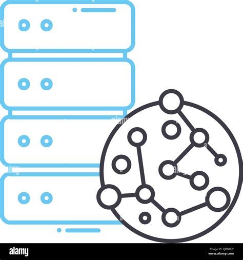 Unstructured Data Line Icon Outline Symbol Vector Illustration Concept Sign Stock Vector