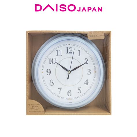 Daiso Light Blue Analog Wall Clock Lazada Ph