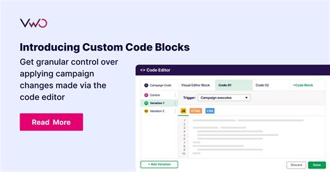 Introducing Custom Code Blocks With Triggers On VWO
