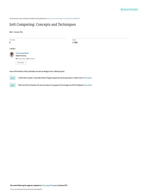 Soft Computing Concepts And Techniques January 2014 Pdf Artificial Intelligence