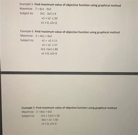 Solved Example 5 Find Maximum Value Of Objective Function