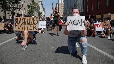 George Floyd Protesters Embrace Taking A Knee For Race Awareness