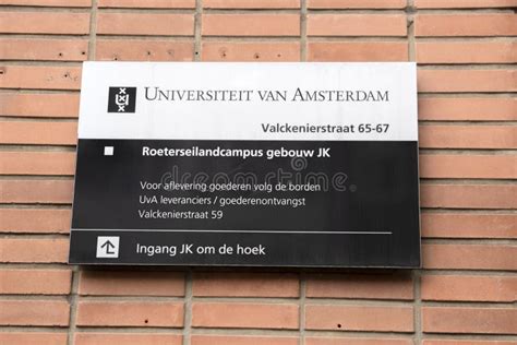 Billboard Uva Building Jk At Amsterdam The Netherlands 20 2 2021 Editorial Image Image Of
