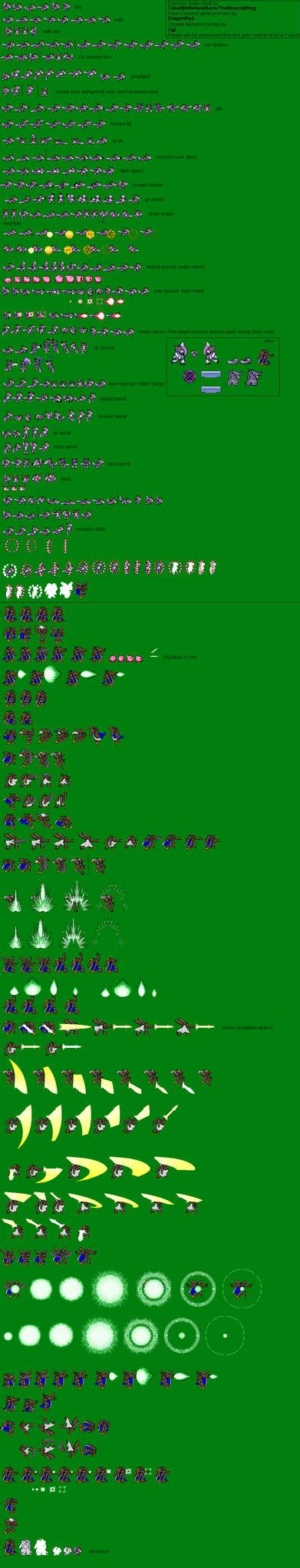 Dorumon Alphamon Sprite Sheet By Sonictheminecrafthog On Deviantart