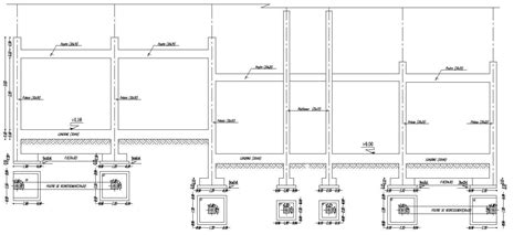 2d Design Of Foundation Details Of The Boundary Wall In Autocad Drawing Cad File Dwg File