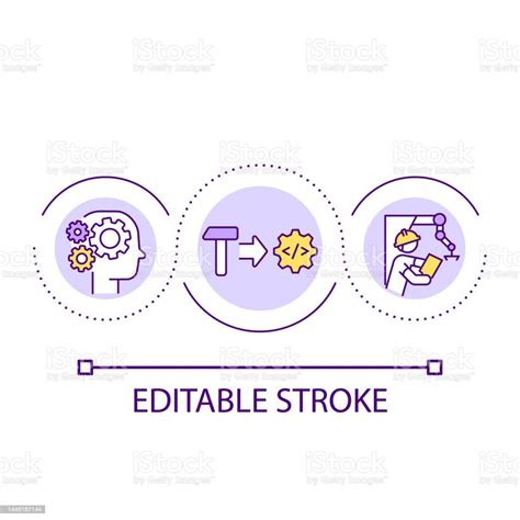 Automated Work Process Loop Concept Icon Stock Illustration Download Image Now Abstract Art