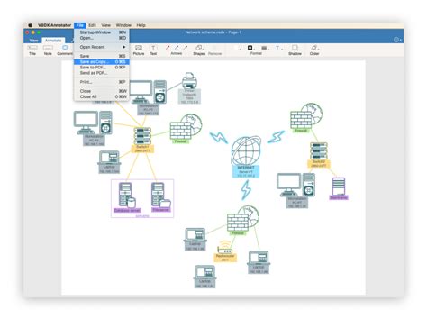 Convert Visio Files To PDF On Mac With VSDX Annotator