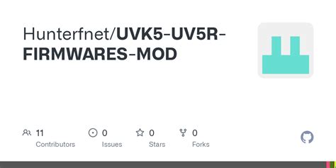 GitHub Hunterfnet UVK5 UV5R FIRMWARES MOD