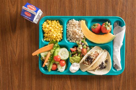 American School Cafeteria Lunch
