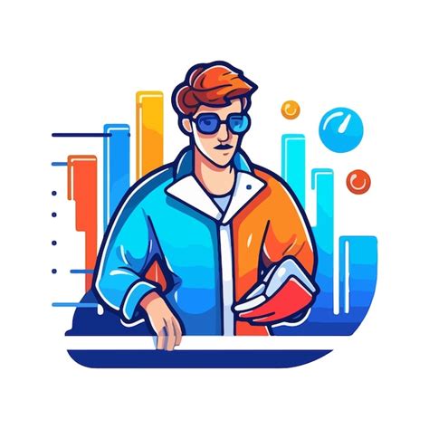 Analytics Pro Mascot Logo Premium Ai Generated Vector