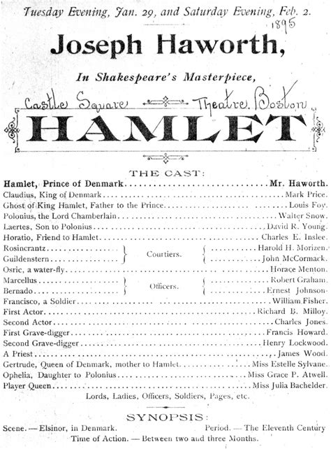 Hamlet Playbill