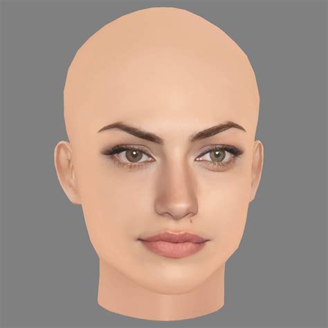 Phoebe Tonkin Head No Hair Low Poly Head For Game 3d Model By Nammichael