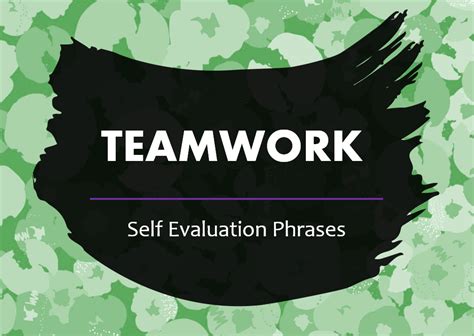10 Essential Self Evaluation Phrases For Teamwork — Managebetter