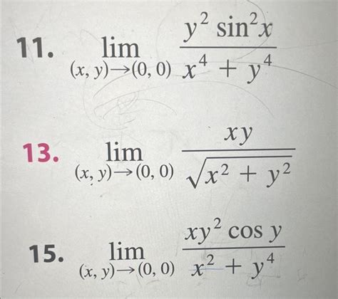 Solved Find The Limit If It Exists Or Show That The Limit Chegg