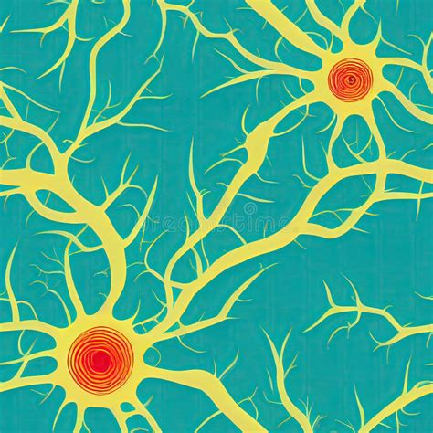 Neuronal Network Seamless Pattern Ai Generative Illustration Pattern