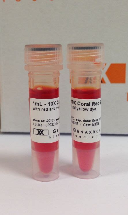 Coral Red Buffer Dye Solution 10x Pufferzusatz Zum Anfärben Des Pcr