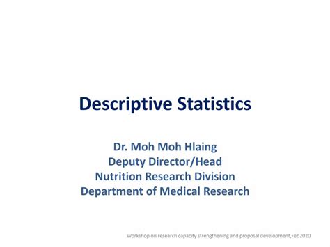 Pdf Descriptive Statistics · 2020 02 16 · Interquartile Range