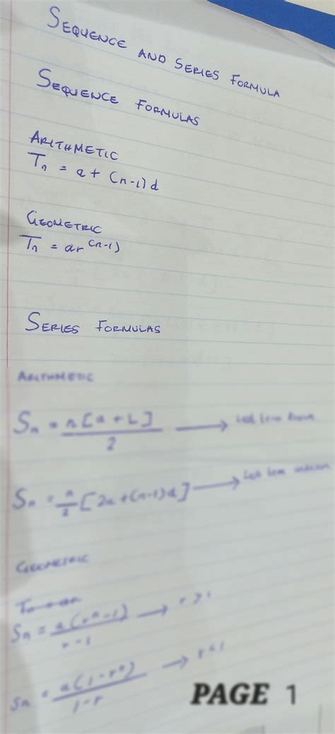 Solution Sequence And Series Formula Studypool